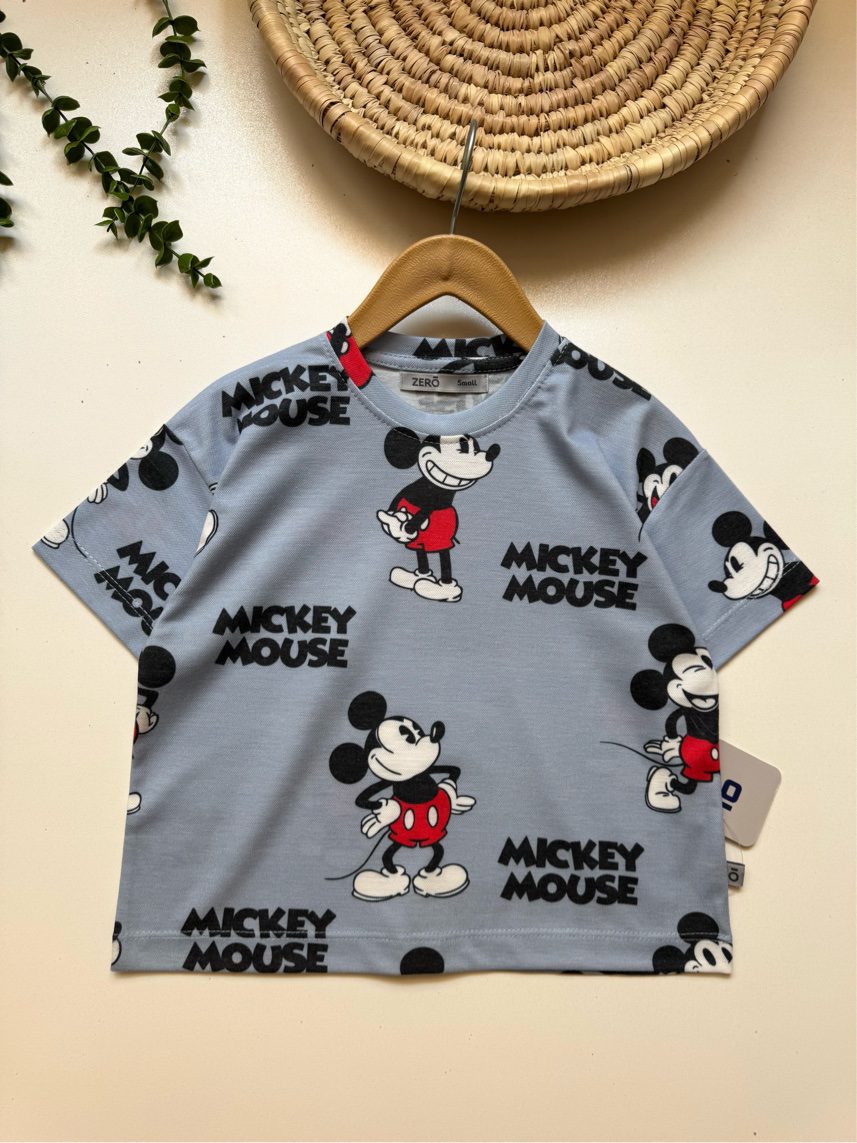 تیشرت میکی موس و شلوارک طوسی - ارمیا کیدز